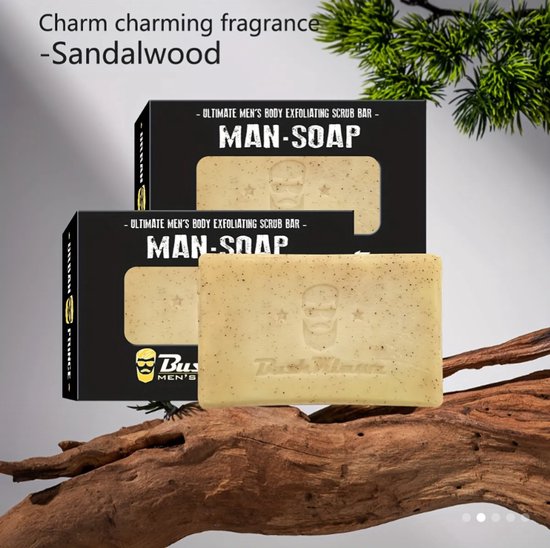 Zeep mannenzeep Mannenzeep, 200g Sandelhoutzeep, Ultieme Mannen Lichaam ...