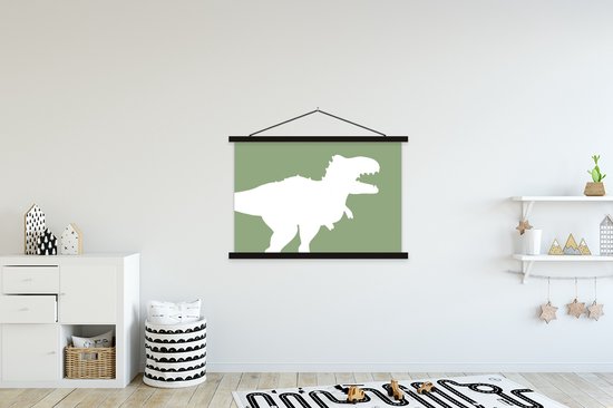 Posterhanger incl. Poster 120x80 cm - Schoolplaat - Dino - T-rex ...