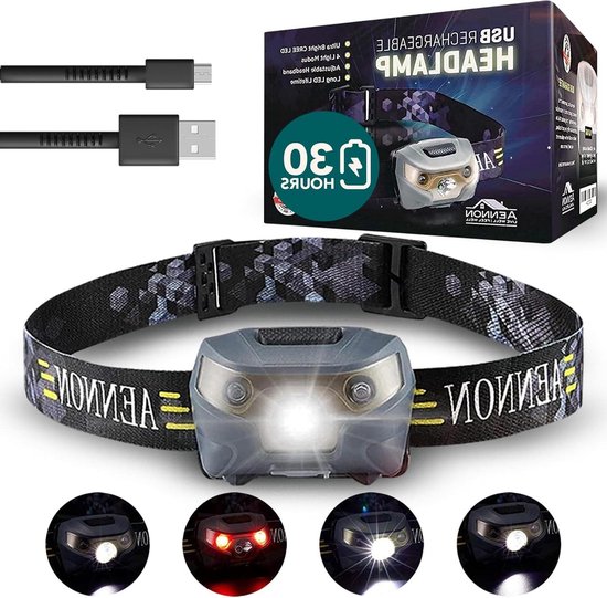 Oplaadbare LED Hoofd Zaklamp - Super Helder Waterdicht Lichtgewicht - Hoofdlamp voor... | bol