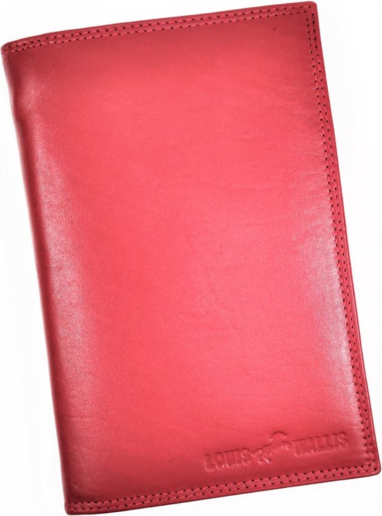Louis Wallis - Reisportemonnee Dames - Heren - Donkerrood Lederen ...
