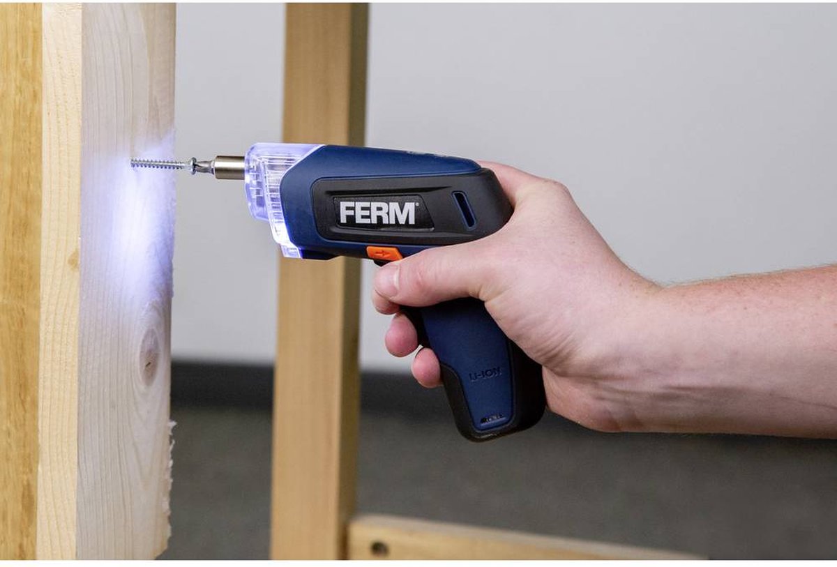 FERM CDM1132 Accu schroefmachine - Schroevendraaier - 3.6V - 1.3Ah - Li ...