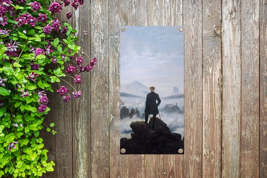 Affiche de jardin Le vagabond au-dessus de la mer de brouillard ...