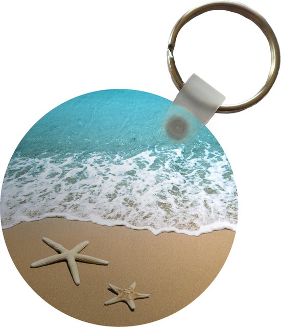 Sleutelhanger - Zee - Strand - Zeester - Plastic - Rond ...