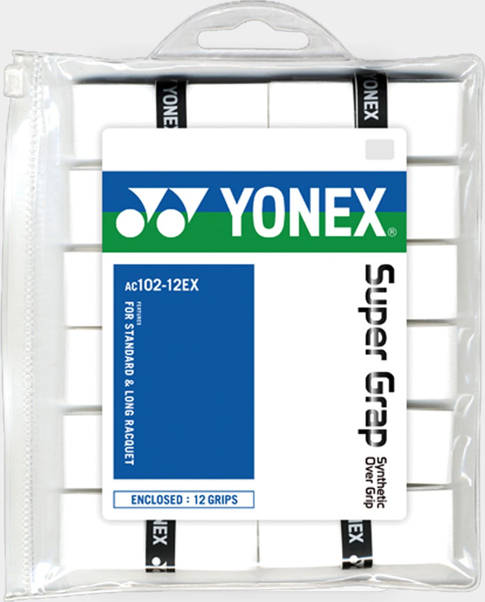 YONEX Overgrip AC102EX PACK-12 SUPER GRAP - Wit | bol.com