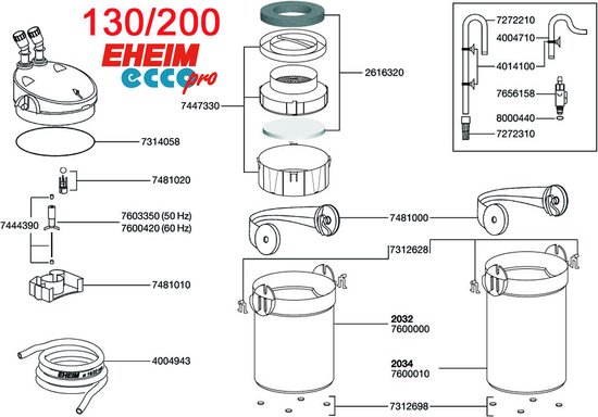 Eheim filter Ecco Pro 200, met filtermassa. | bol