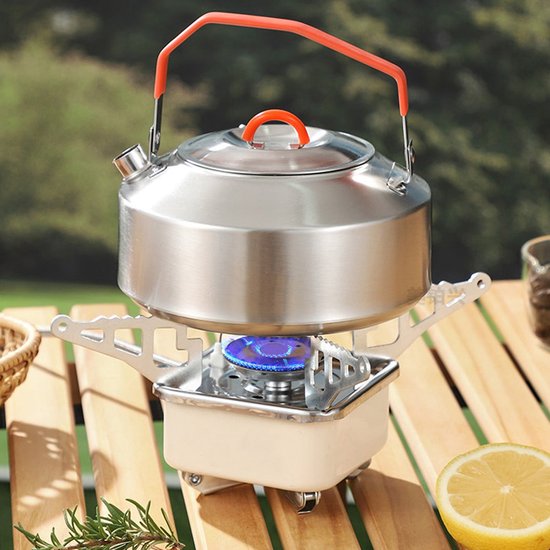 Waterfles, campingwaterfles, roestvrijstalen waterkoker voor buiten, 1 ...