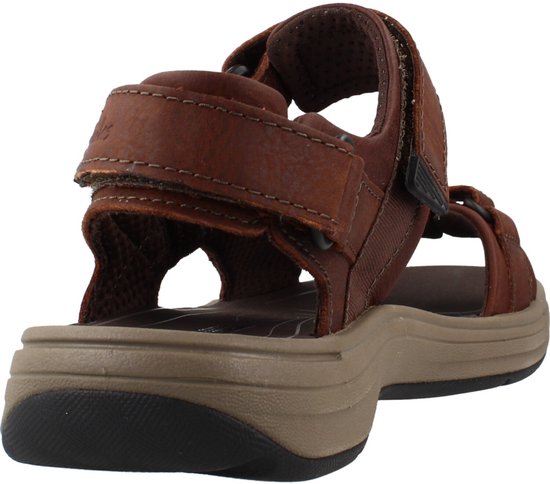 Clarks Bruine Saltway Edge Leren Sandalen | bol