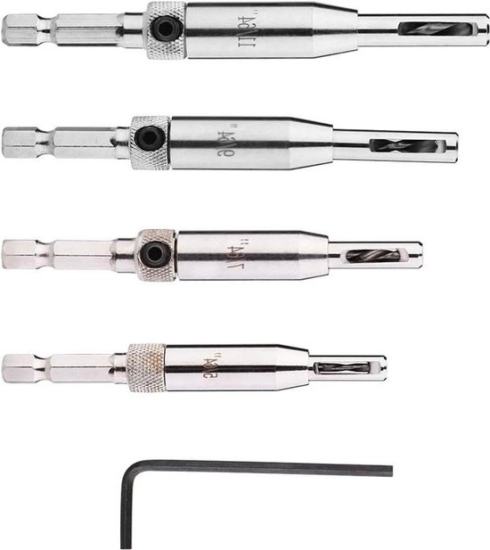 Deurscharnier Boor Bit4pcs Hex Zelfcentrerende Boor Set - Venster ...