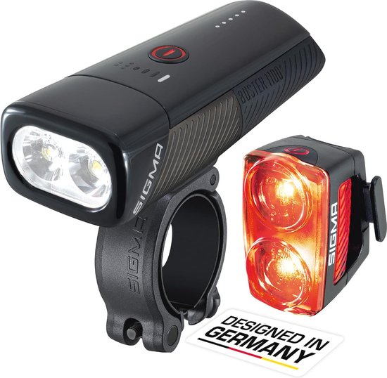 Fiets Voor- en Achterlicht Set met 1100 Lumen en 150 Lumen | Oplaadbare ...