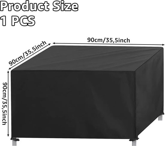 Winterbestendige en waterdichte afdekking voor tuinmeubelen - 90 x 90 x ...
