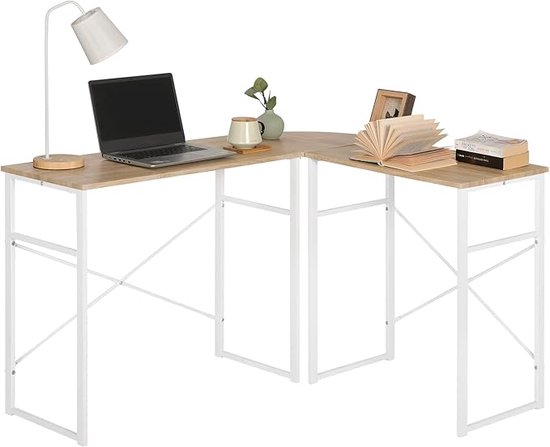 Bureau L-vormig Hoek Bureau Computerbureau Werktafel Computer PC Laptop ...