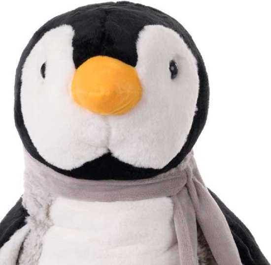 Bukowski pluche pinguin knuffeldier - grijs/wit - staand - 50 cm - Luxe ...