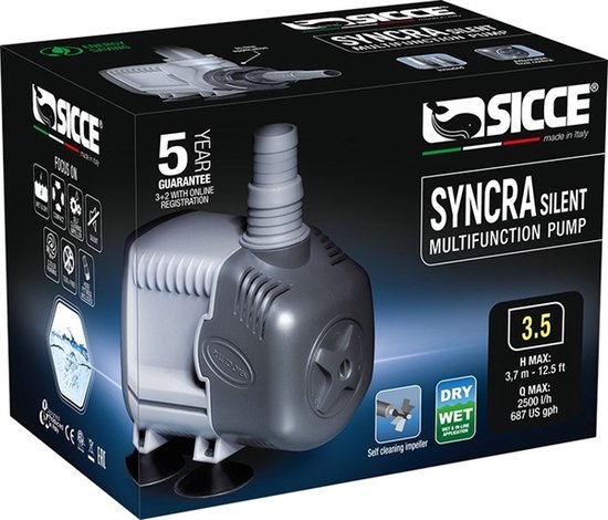 Sicce Syncra Silent Pump 3.5 - 2500 L/H | bol