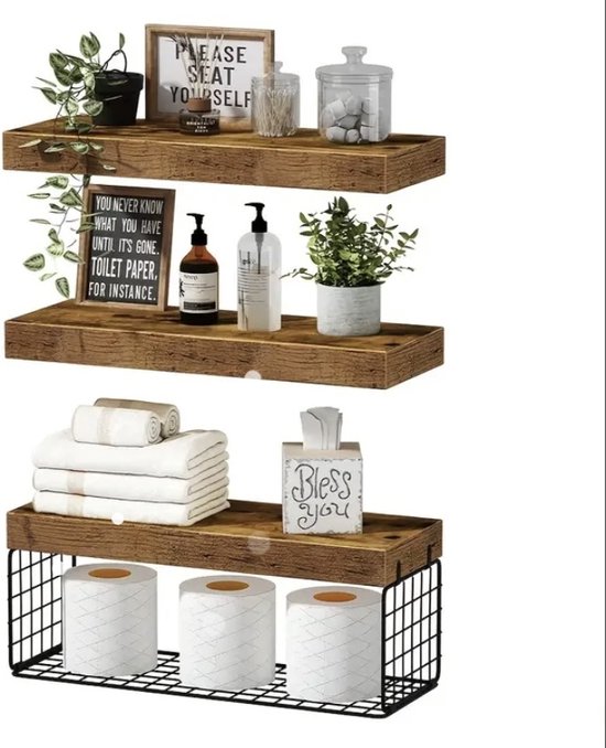 Wandplank - Toiletrolhouder - Wandrek - Wandplanken WC -Wandplanken ...