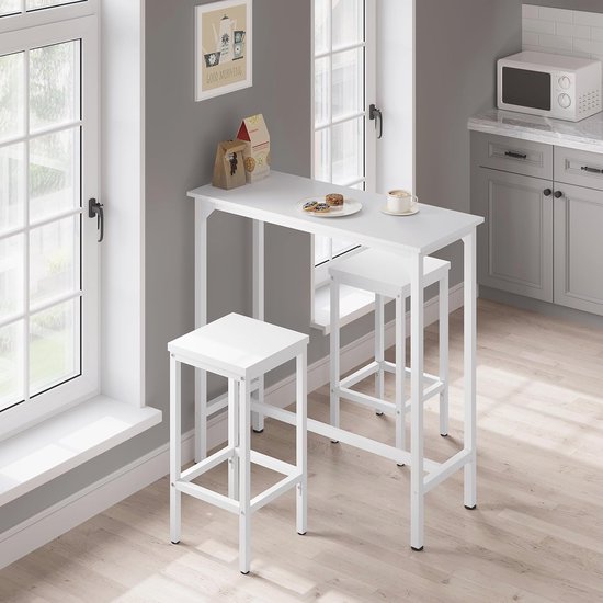 Witte Smalle Bartafel | Statafel voor Keuken of Bistro | Compact en ...