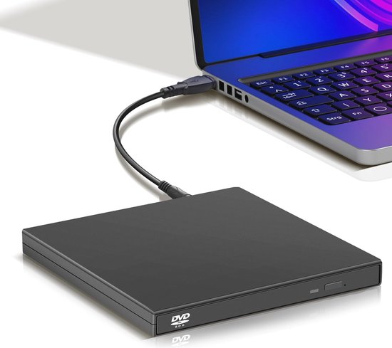 Externe CD DVD Drive - USB 2.0 Draagbare Optische Schijf Lezer voor ...