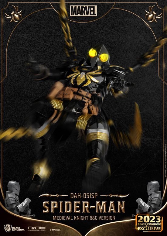 Marvel Dynamic 8ction Heroes Action Figure 1/9 Medieval Knight Spider ...