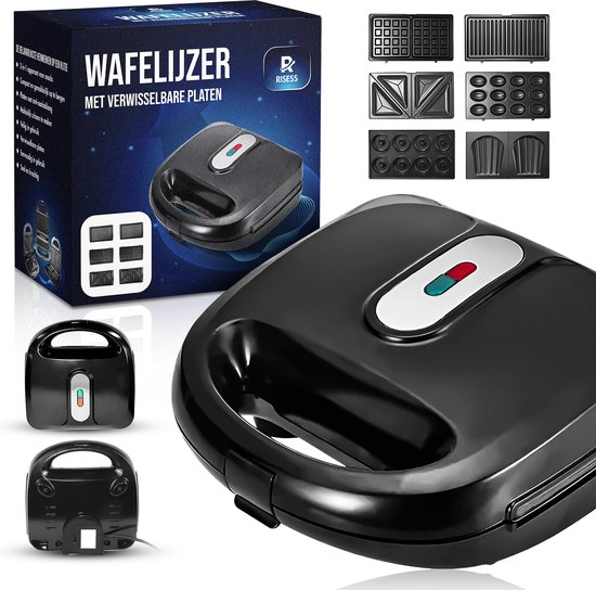 Risess® 3 in 1 Tosti Apparaat - Wafelijzer - Grill Apparaat ...