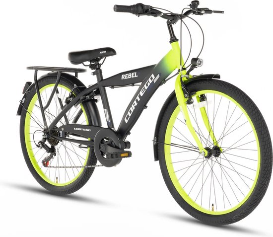 Cortego Rebel Jongensfiets 26 inch - Lime - 7 Versnellingen ...