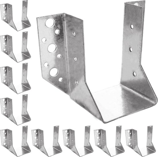 10 stuks 80 x 120mm balkverbinders- verzinkt- houten balken- hout ...