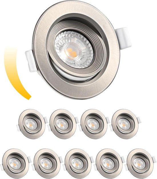 Dimbare Inbouw LED Spot 3000K Warm Wit 400 Lumen - Platte Inbouwspot ...
