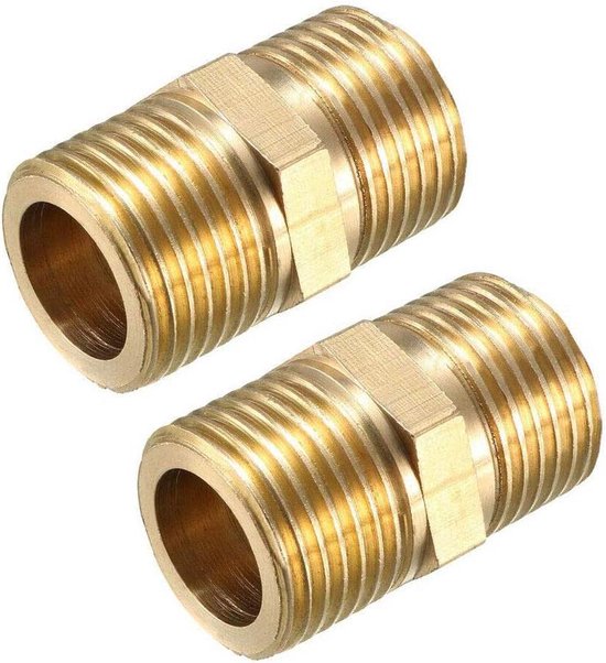 BSP Draad 3/8 "Mannelijke naar 3/8" Mannelijke Messing Rechte Adapter ...