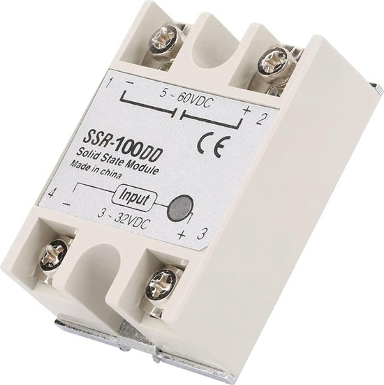 SSR-100DD Solid State Relais 100A DC 3-32V Ingang 5-200V DC Uitgang ...