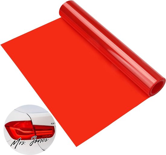 Mrs. Jones 30 x 120 cm koplampfolie rood waterdicht - stickers voor ...