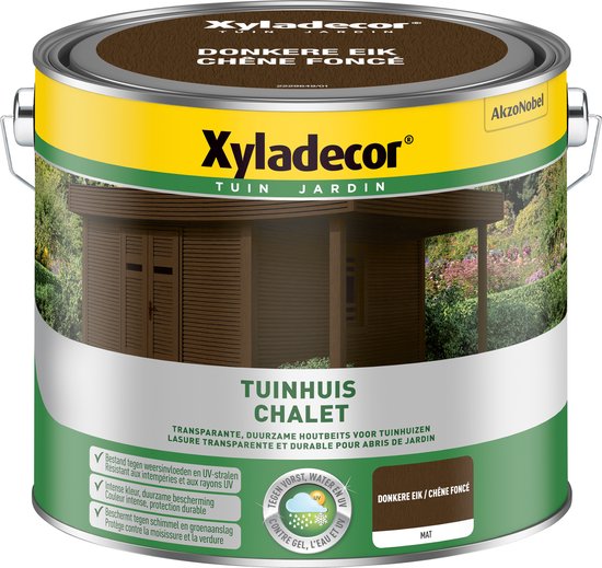Xyladecor Tuinhuis WB - Donkere eik - 2,5 L | bol