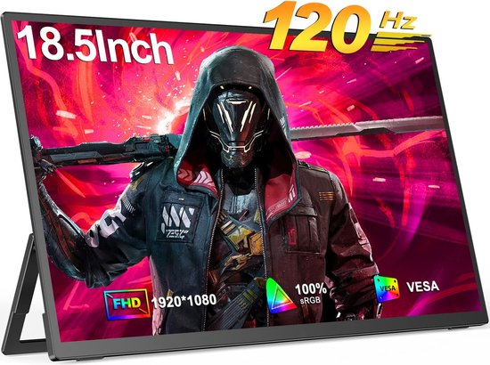 Touch screen monitor 18.5 inch - Portable - 1920 x 1080 FHD - 16:9 ...