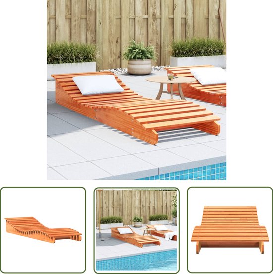 The Living Store Houten Ligbed - 205 x 70 x 31.5 cm - Massief ...