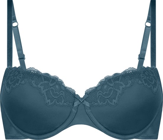 Hunkemöller Dames Lingerie Voorgevormde beugel bh Lace & Shine - Blauw ...