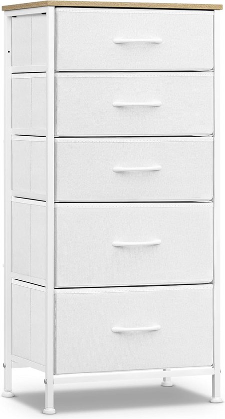 Commode, opbergkast, stoffen doek met 5 laden van stof, kast, van MDF ...