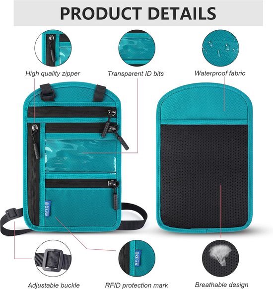 PolkaHome Nektasje - Nektasje heren - Paspoort tasje - Reisportemonnee ...