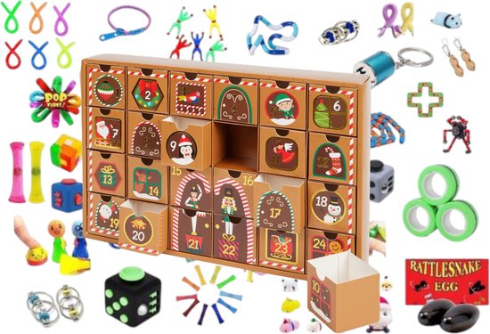 Kerst Adventskalender - Fidget Toys - Mochie - 24 Dagen - Verassing ...