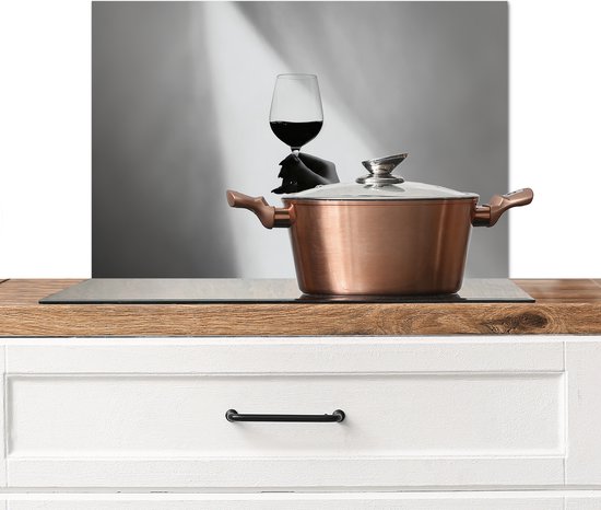 Spatscherm keuken 70x50 cm - Kookplaat achterwand Lichtinval - Wijn ...