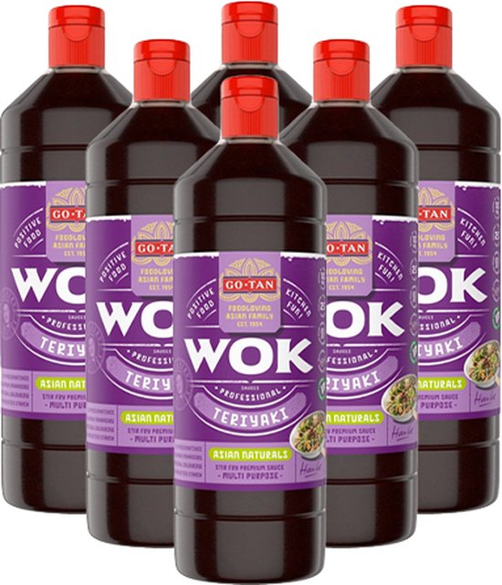 Go-tan - Woksaus Teriyaki - 6x 1ltr | bol