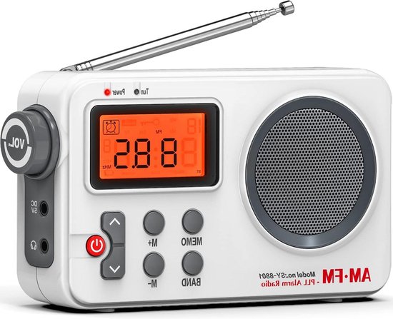 Noodradio Wereldontvanger - Radio op Batterijen met USB & Groot Display ...