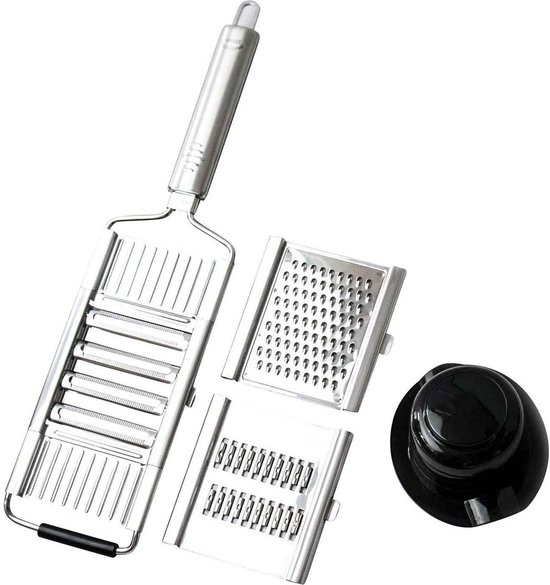 Nevolis 4-way slicer with residue holder - quick vegetable cutter ...
