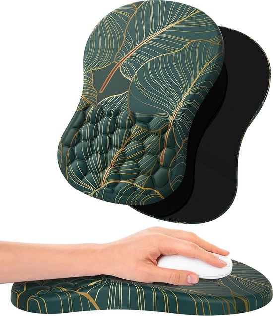 Ergonomische muismat met handsteun en traagschuim - massage design ...