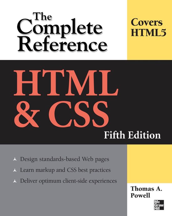 HTML & CSS: The Complete Reference, Fifth Edition (ebook), Thomas Powell |... | bol