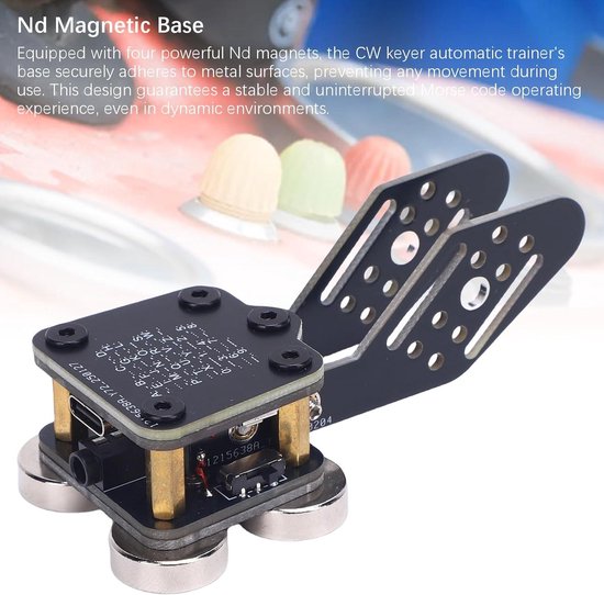 Mini CW Key Automatic Morse, Dubbele Paddle Code Key met Magnetische ...