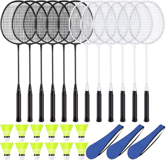 Badminton Set - Shuttlecock Bats - Buiten Spelen - Voor Beginners - 12 ...