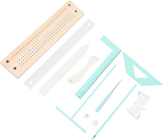 Houten Bookbinding Tool Set: Handtekening Pons + Punch Gids + Naalden | bol