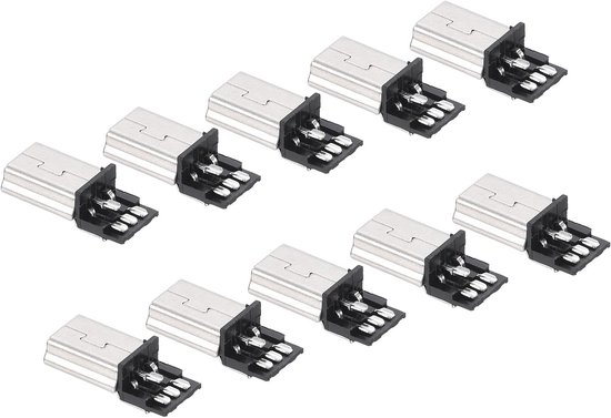 10x Mini USB Type B Stekkers 5-polig voor PCB Montage en Solderen ...