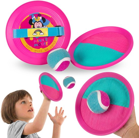 DISNEY Minnie Mouse CATCH-BALL De bal vangen in schijven, gooien en ...