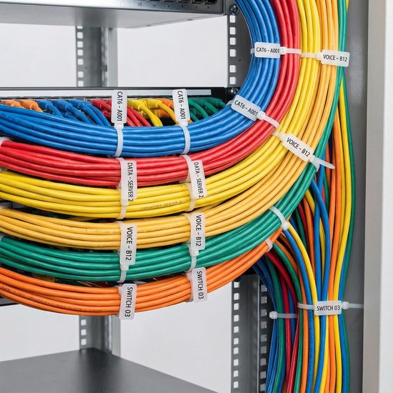 200pcs Witte Plastic Kabelbinders - Kabelbeheer Kit - Kantoor ...