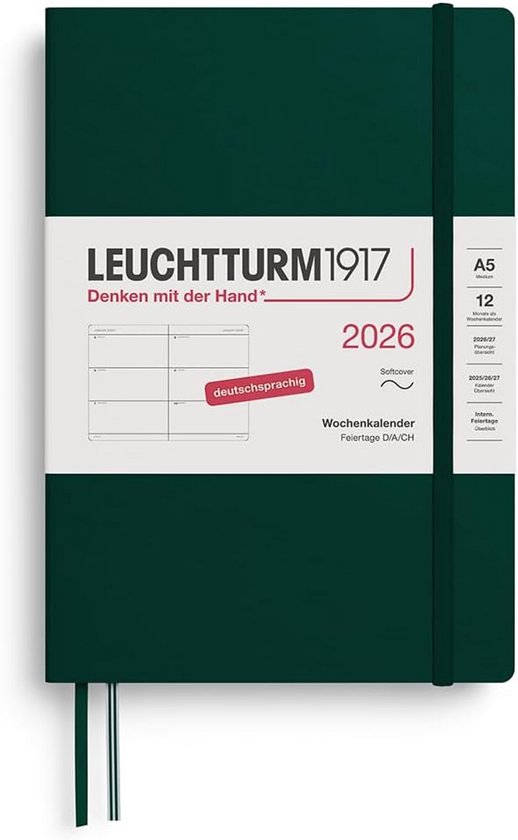 Weekkalender A5 2026 Softcover - Overzichtelijke Jaarplanner voor 12 ...