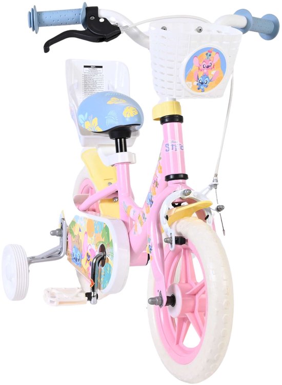 Disney Stitch Kinderfiets - Meisjes - Mag Wheels - 12 inch - Roze | bol