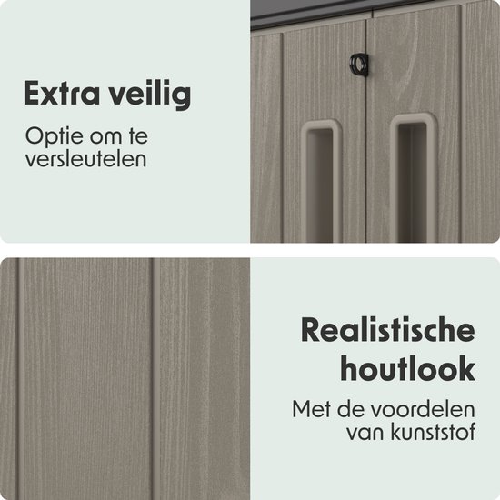 LifeGoods Tuinkast Horizontaal - 860L - Opbergkast - Waterdicht & UV ...